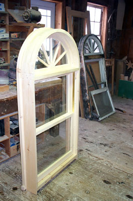Wood sash windows and storm windows , barn, authentic reproduction ...